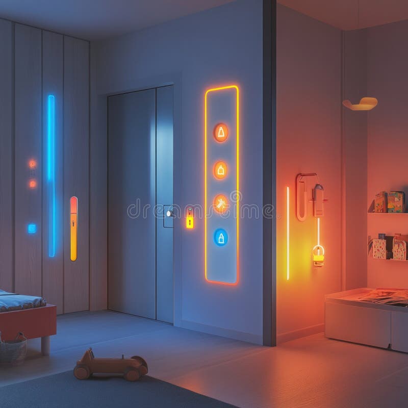 Child Room Access Control System Visualizes Security Features Stock ...