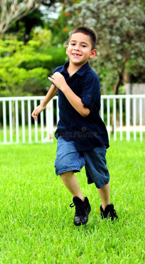 Child running stock photo. Image of outdoors, person - 25411480