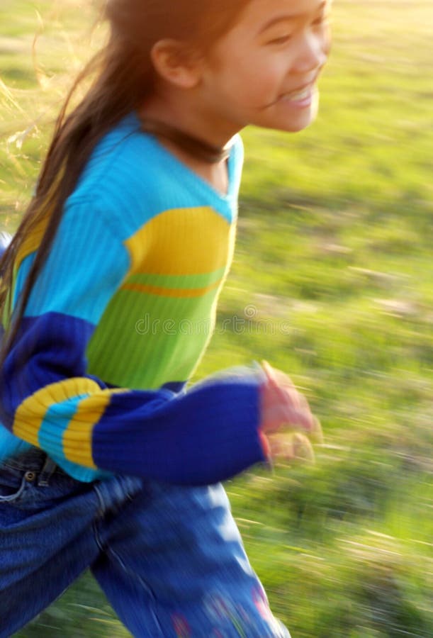 Child Running with Speed Blur Stock Image - Image of sunny, cute: 3378159