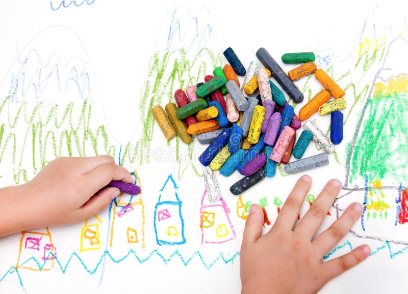 Child s drawing stock photo. Image of marker, colorful - 21373046