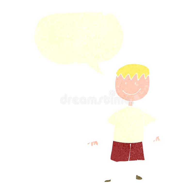Child S Drawing of a Boy Talking Stock Vector - Illustration of speech ...