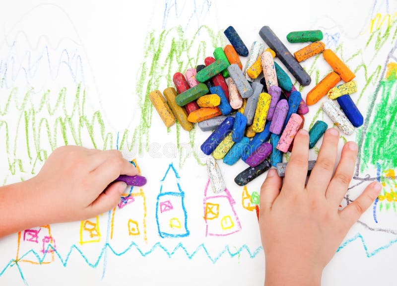 Child s drawing stock photo. Image of drawing, innocent - 39730630