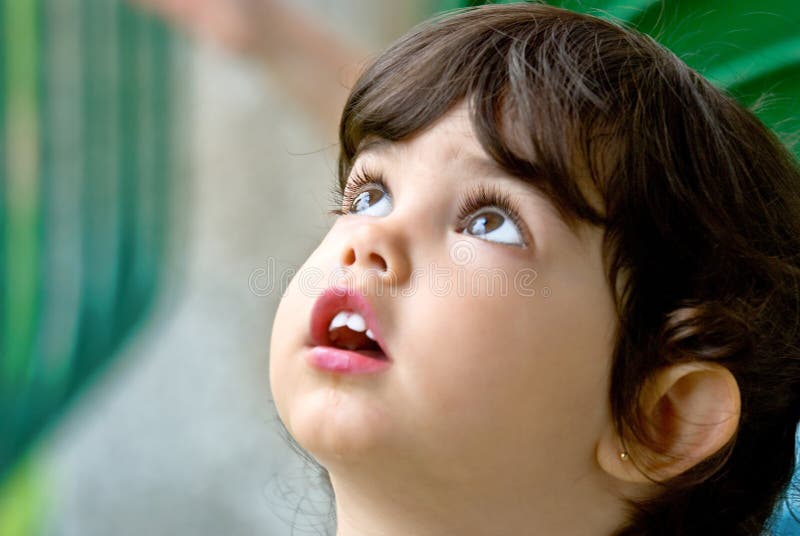 Child s face stock image. Image of portrait, imagination - 6880531