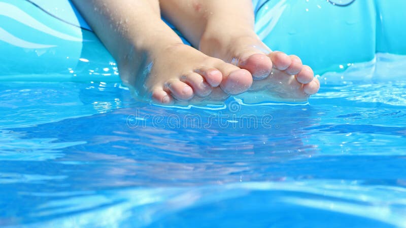 Painted Child S Feet on Paper Stock Photo - Image of kindergarden ...