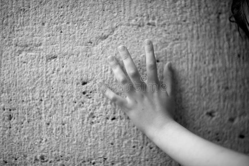 The child`s hand stock photo. Image of monochrome, touch - 92035070