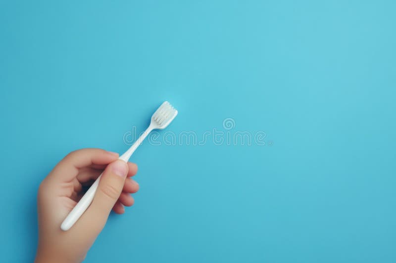 Child S Hand Holding Toothbrush Stock Illustration - Illustration of ...