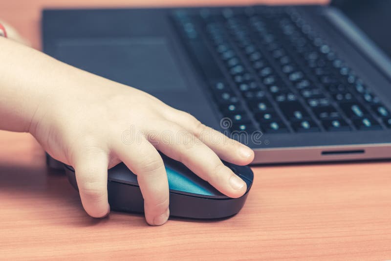 Child's Hand Computer Mouse Stock Photos - Free & Royalty-Free Stock ...