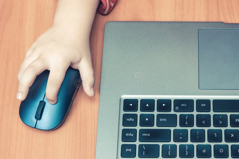 Child's Hand Computer Mouse Stock Photos - Free & Royalty-Free Stock ...