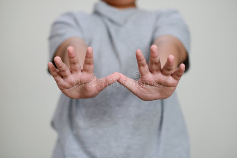 Child s hand no is symbol stock photo. Image of conflict - 372878524