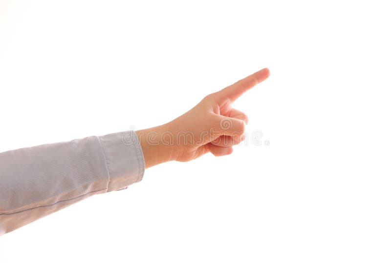 A Child`s Hand Points To Something Stock Photo - Image of demonstrate ...