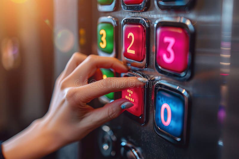 Child S Hand Pressing Number Two Button in Modern Apartment Elevator ...
