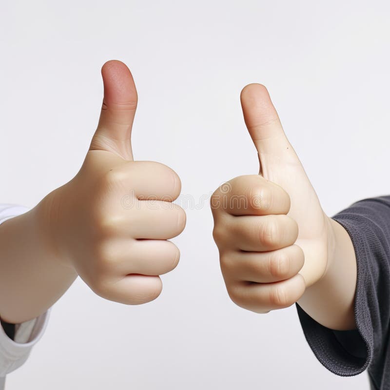 Child S Hand Showing Thumbs Up and Down on White Background for ...