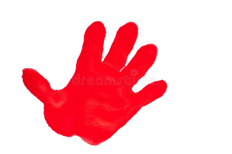 Isolated childs handprint stock image. Image of human - 2546355