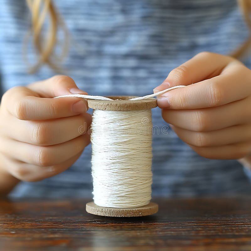 A Spool of Thread and a Needle with a Thread Stock Photo - Image of ...