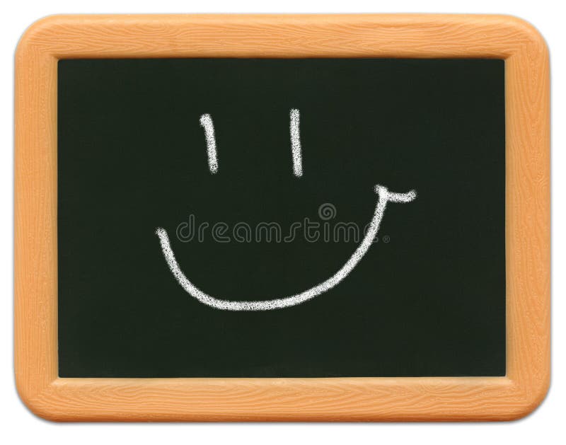 Child S Mini Chalkboard - Smiley Stock Image - Image of student, study ...