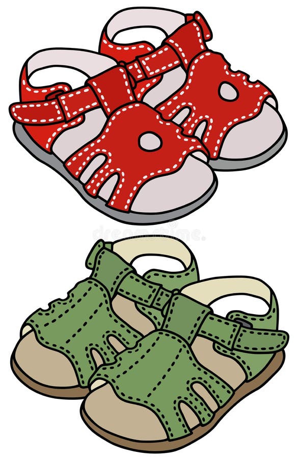 Child s sandals stock vector. Illustration of sandals - 53784082