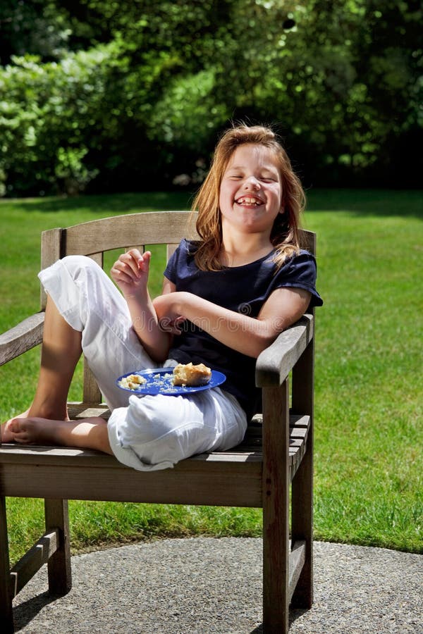 Child s snack time stock photo. Image of little, yard - 21586422