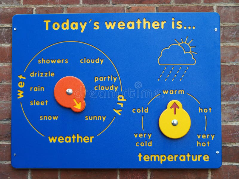 Child s weather board stock image. Image of blue, chart - 13646977