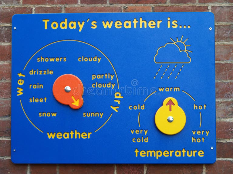 Child s weather board stock image. Image of blue, chart - 13646977