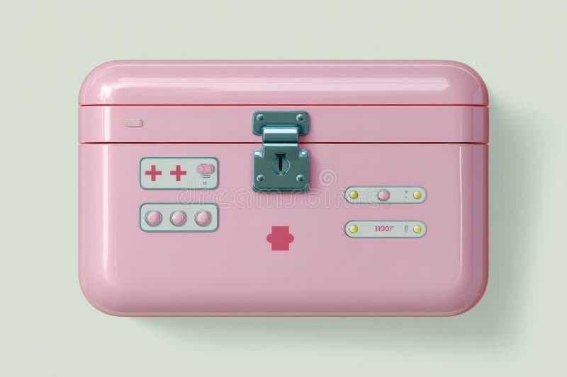Child-safe Locked Medicine Box Designed with a Clean Upper Layout for ...