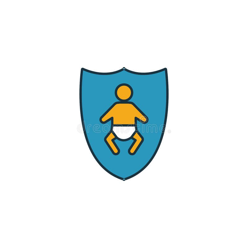 Child Safety Icon Outline Style. Creative Thin Design from Baby Things ...
