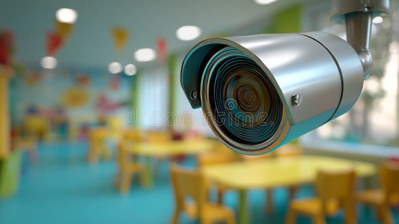 Child Safety is the Primary Concern in a Bright Kindergarten Classroom ...