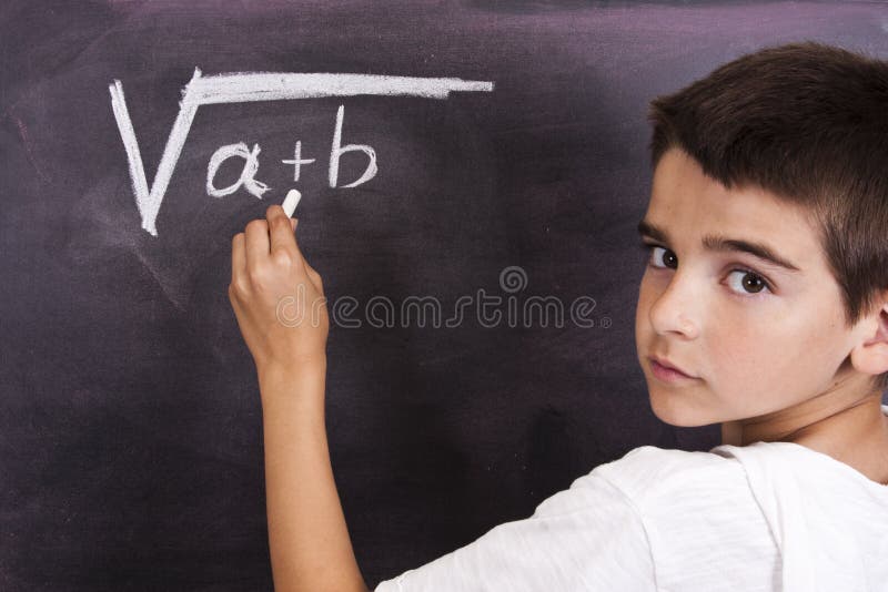 Child in school stock image. Image of blackboard, score - 43194979