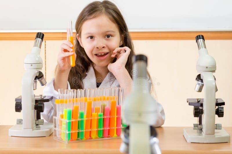 Child Scientist Doing Experiment Stock Image - Image of biotechnology ...
