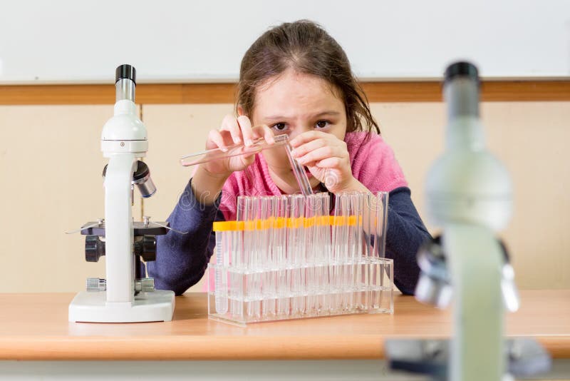 Child Scientist Doing Experiment Stock Image - Image of education, cute ...