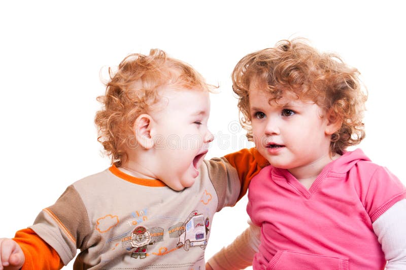 Raging kids - isolated stock image. Image of arguing - 23385501