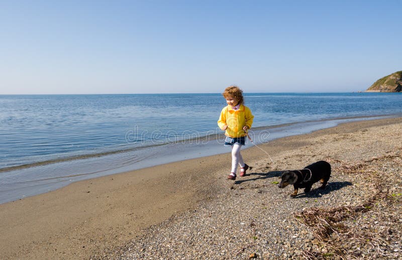 Child and sea stock photo. Image of looking, blonde, females - 2255252
