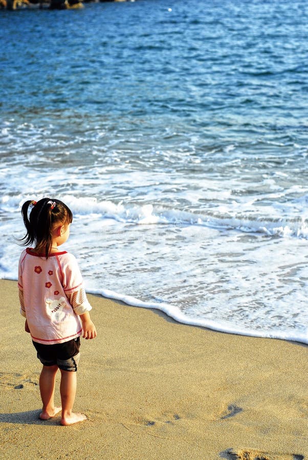 Child and sea stock image. Image of isolated, happy, preschool - 7133287
