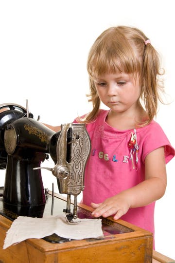 Child sewing stock photo. Image of knowledge, emotion - 2925058