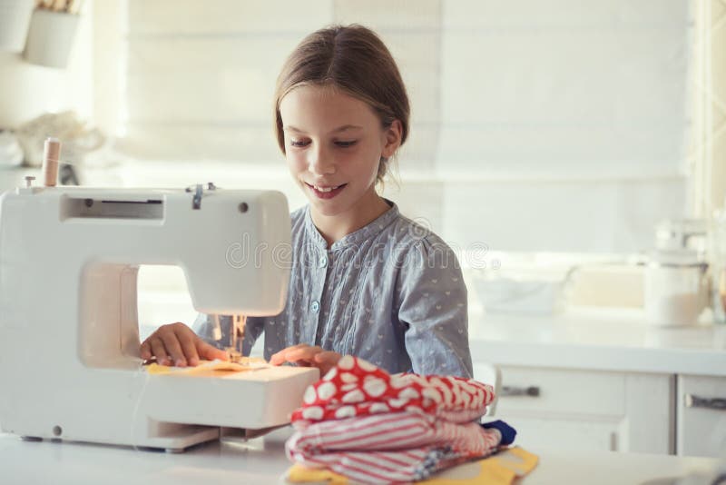 Child sewing stock image. Image of club, leisure, home - 60026057