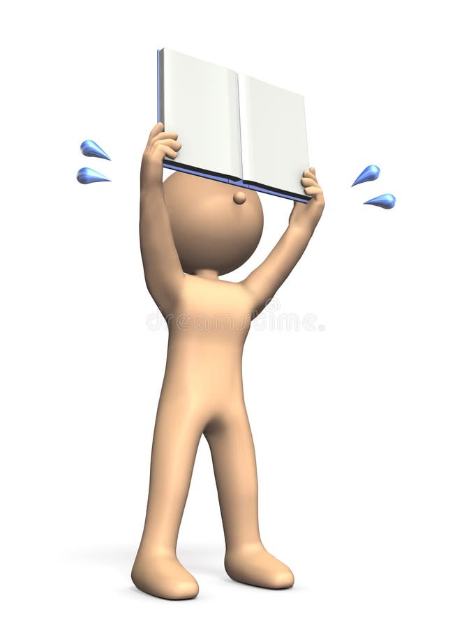 Child is eagerly reading. stock illustration. Illustration of remember ...