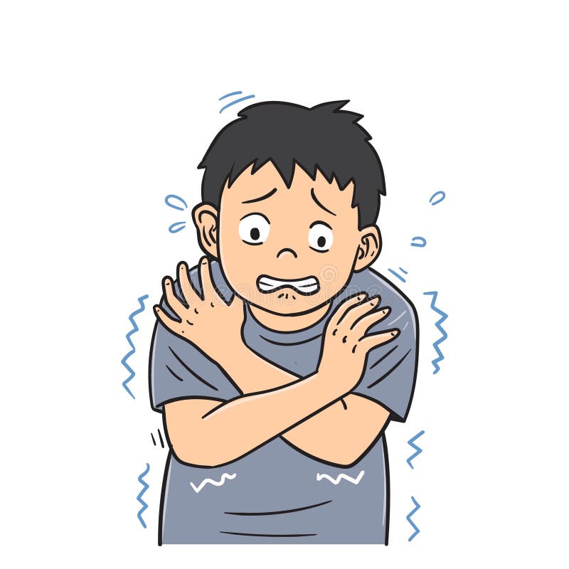 Child is Sick with Cold and Chills Stock Vector - Illustration of ...