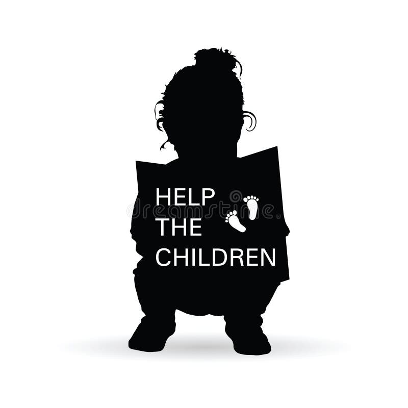 Child Silhouette with Help Children Transparent Illustration Stock ...
