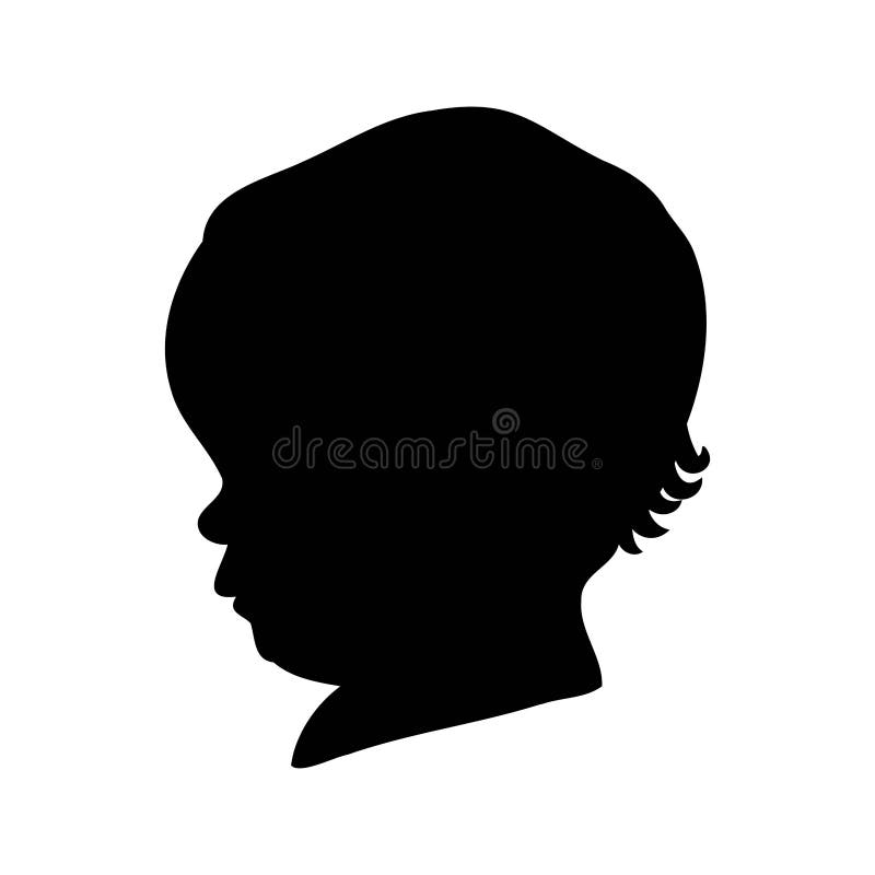 A Child Silhouette Vector Child Profile Vector Stock Vector ...