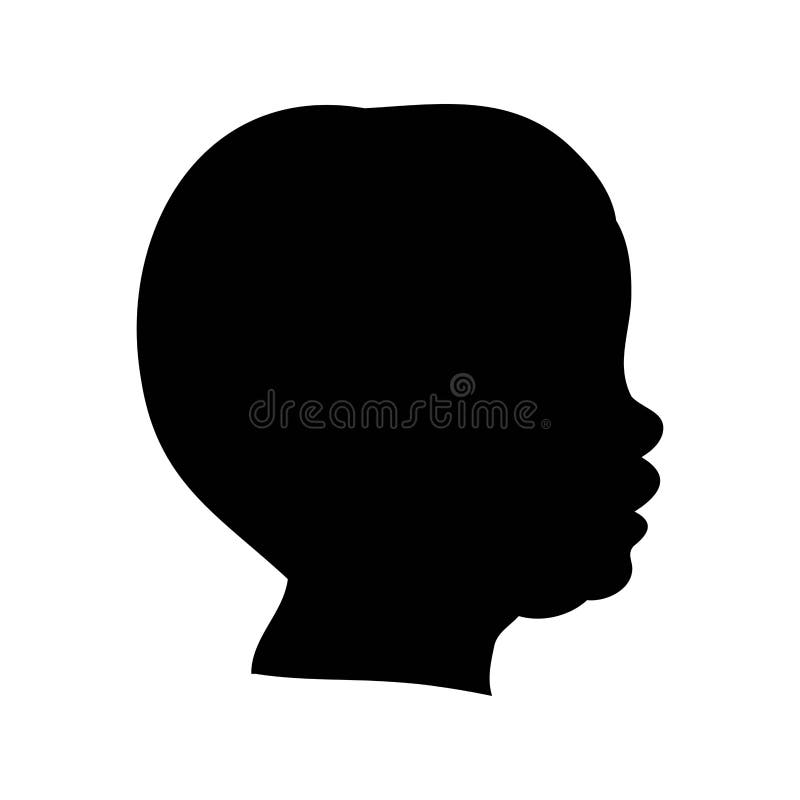 A Child Silhouette Vector Child Profile Vector Stock Vector ...