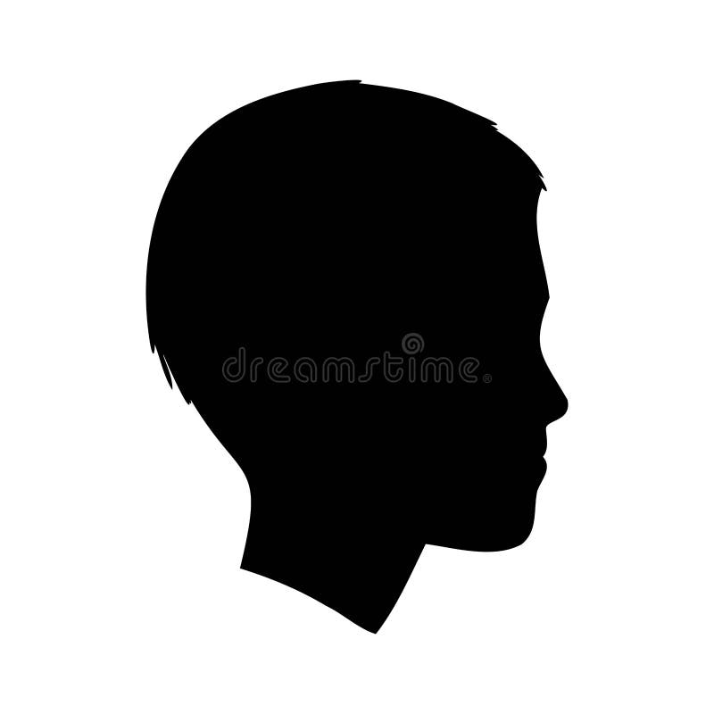 A Child Silhouette Vector Child Profile Vector Stock Vector ...