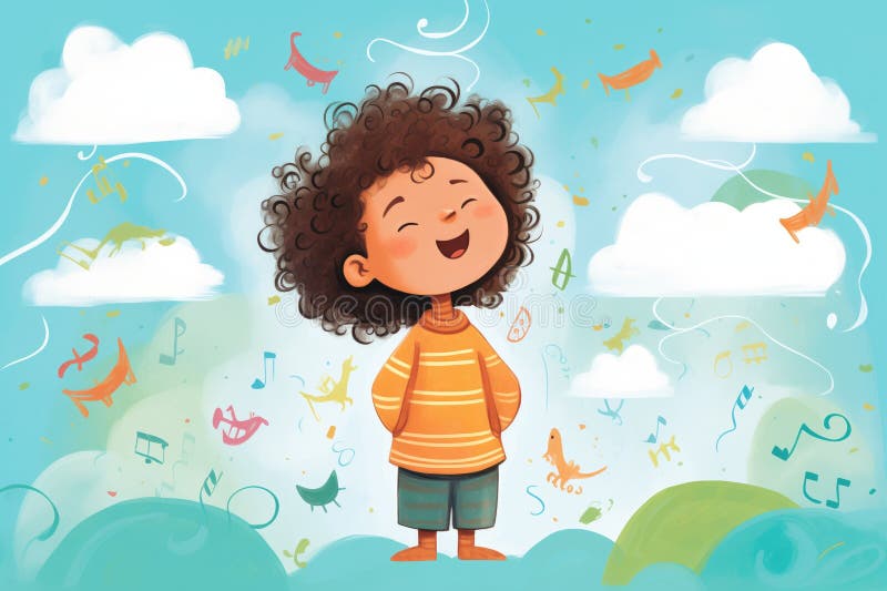 Child Singing Song in Foreign Language Stock Image - Image of song ...