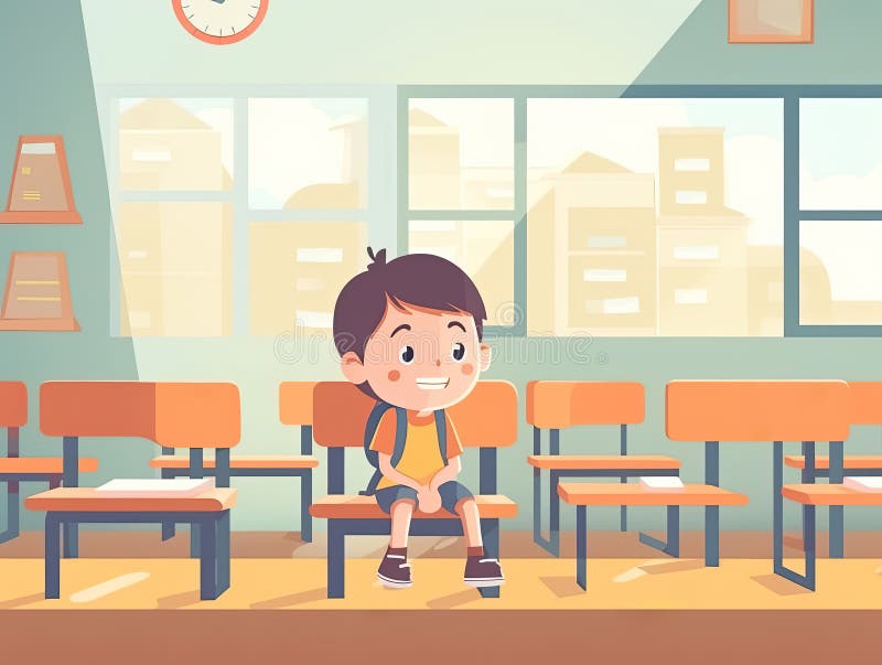 Boy Sitting Empty Desk Stock Illustrations – 68 Boy Sitting Empty Desk ...