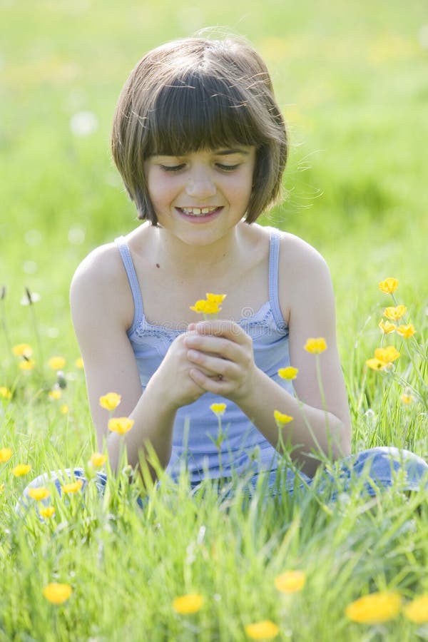 Child Sitting In Field2744 Picture. Image: 5208416