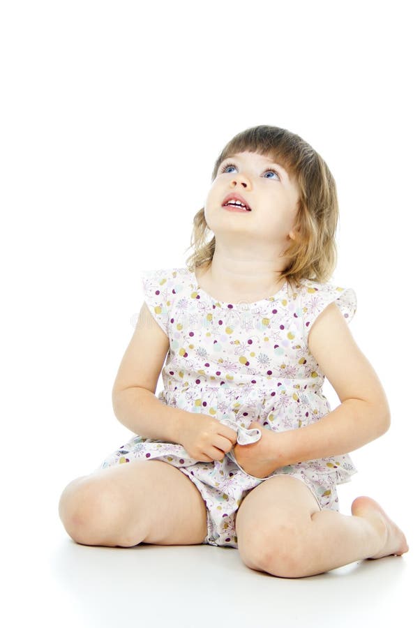 Child sitting on the floor stock photo. Image of adorable - 27297226