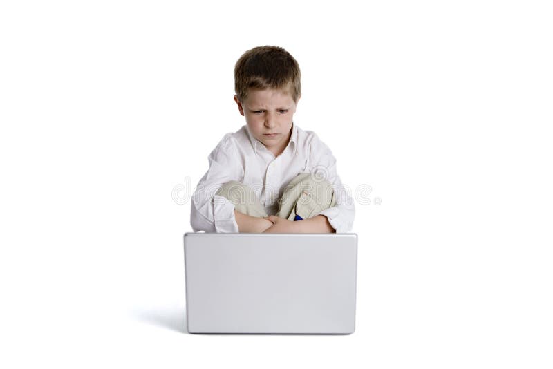 Sad Child Sitting At The Lake Stock Photo - Image of autism, childhood ...