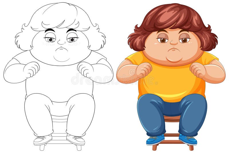 Boy Sitting Stool Stock Illustrations – 280 Boy Sitting Stool Stock ...