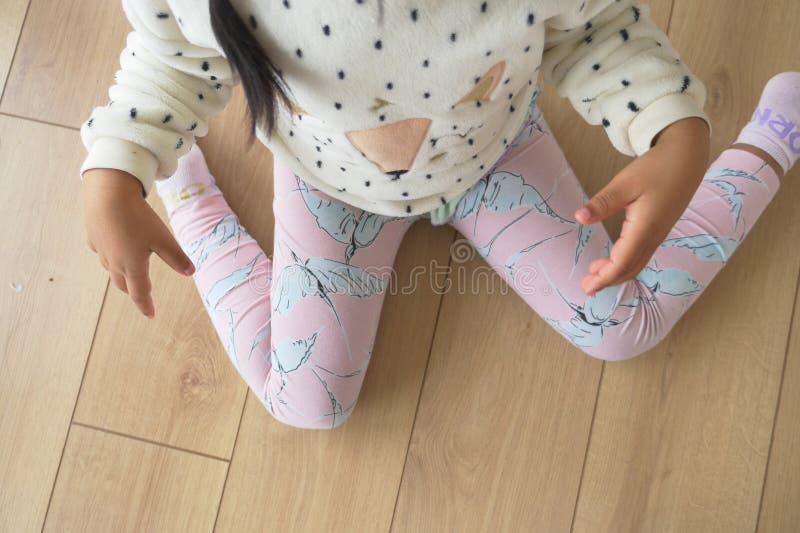 Child Sitting W Posture on the Floor . Stock Photo - Image of medical ...