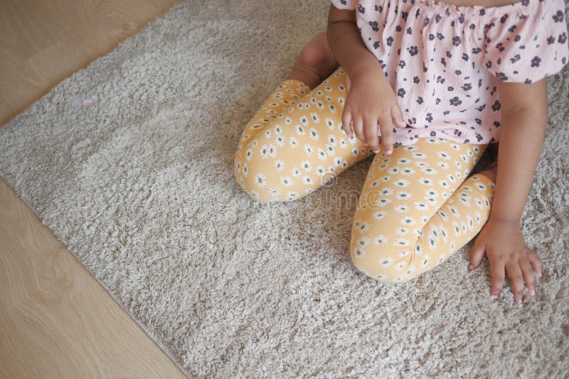 Child Sitting W Posture on the Floor . Stock Photo - Image of toddler ...