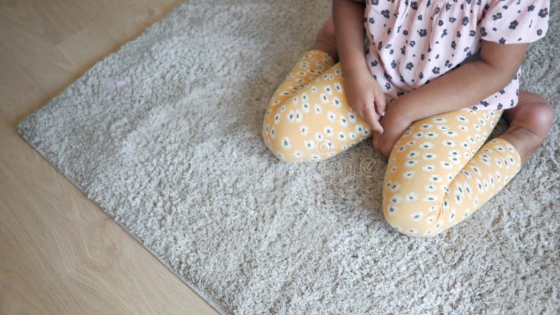 Child Sitting W Posture on the Floor . Stock Video - Video of unhealthy ...