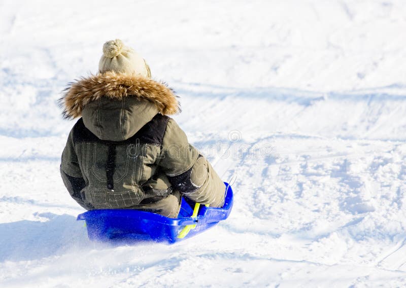 Child On A Sled Picture. Image: 8172193